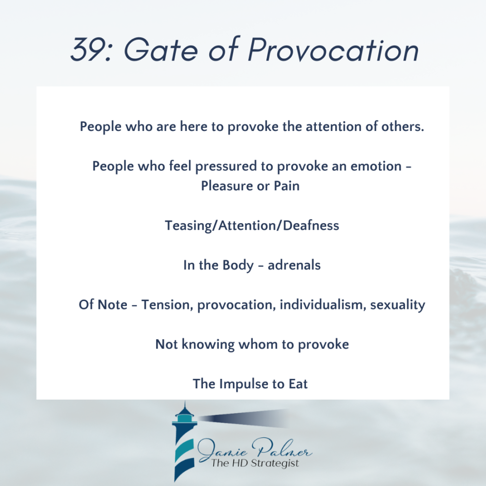 Human Design Transits - Gate 39 - The Gate of Provocation- Obstruction ...